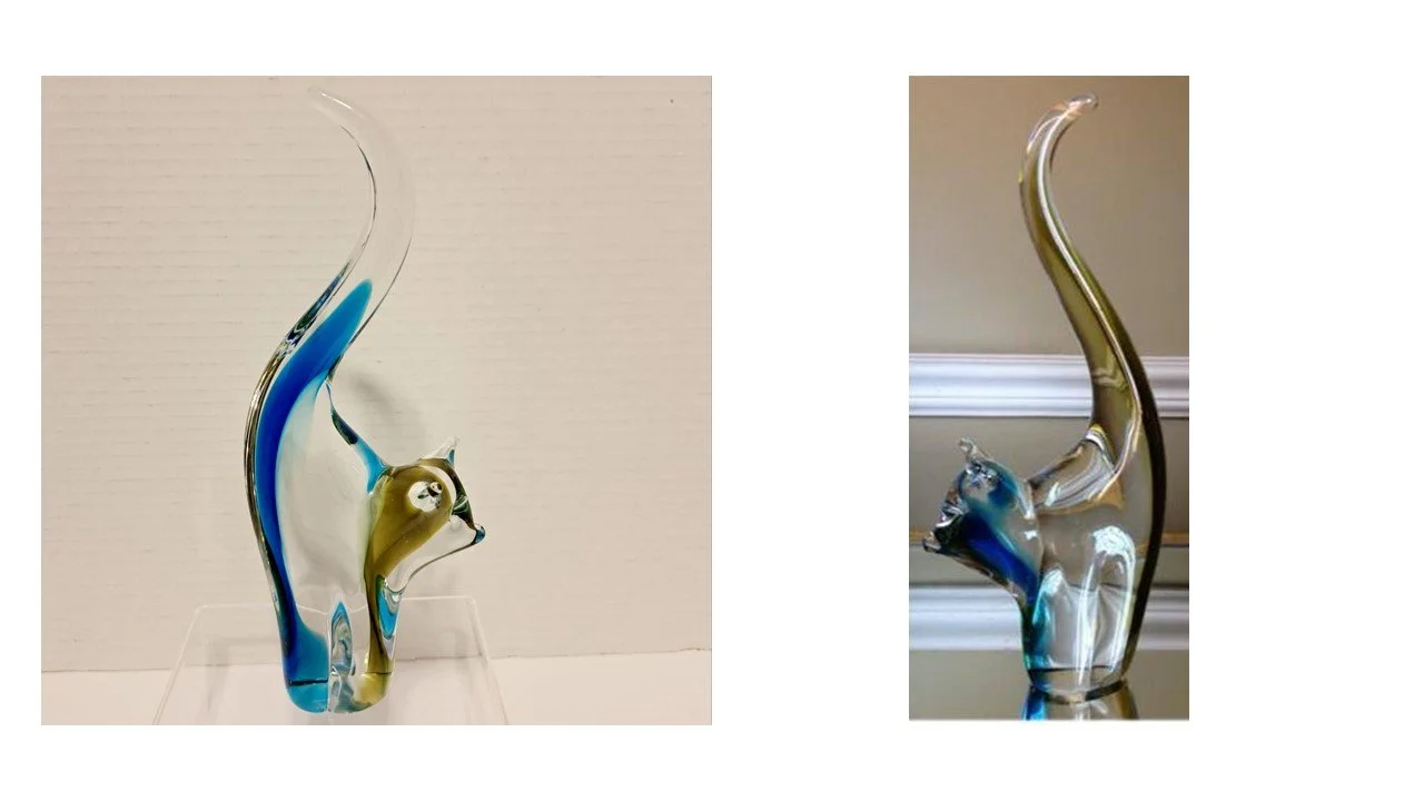 Chalet Cat Figurines — Chalet Art Glass