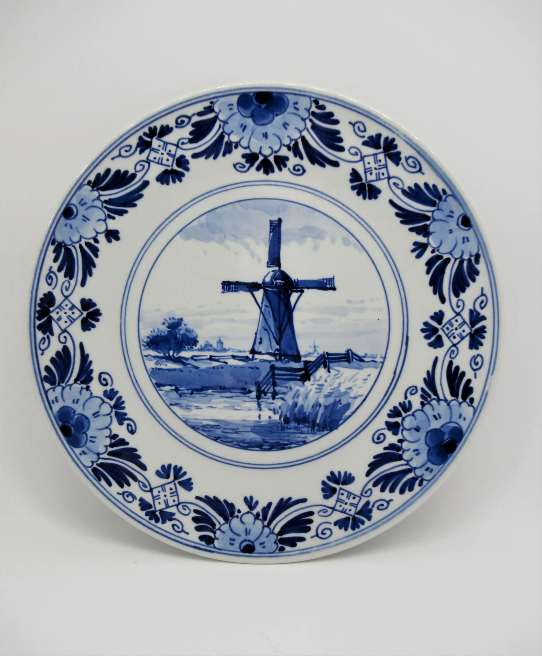 Vintage Royal Delft Blue & White Porcelain Collectible Display Plate ...