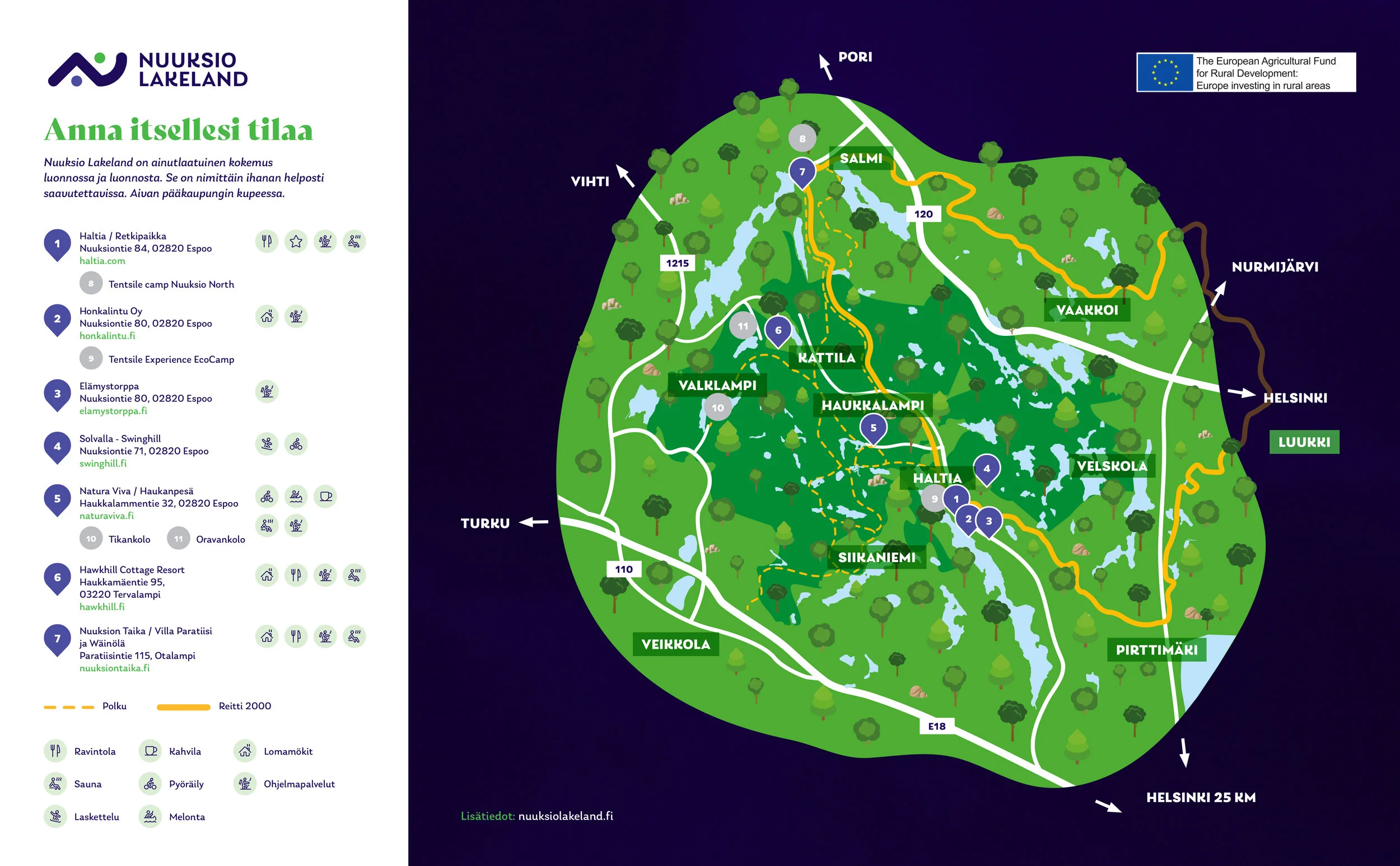 Nuuksion kartat ja reitit — Nuuksio Lakeland