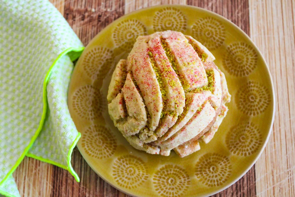 Raspberry and Pistachio Conchas — At Heart Panaderia