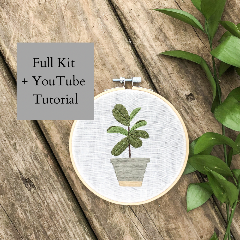 Embroidery Kit for Beginners with Sunflower - Video Tutorial - Sherwood Forest Creations ...