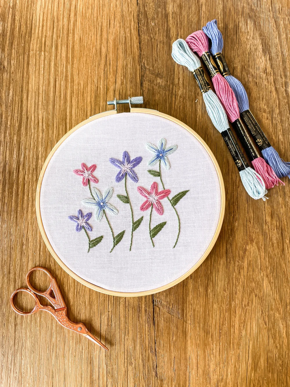 Daisy Embroidery Stick and Stitch Patch - Row of Daisies — Sherwood ...