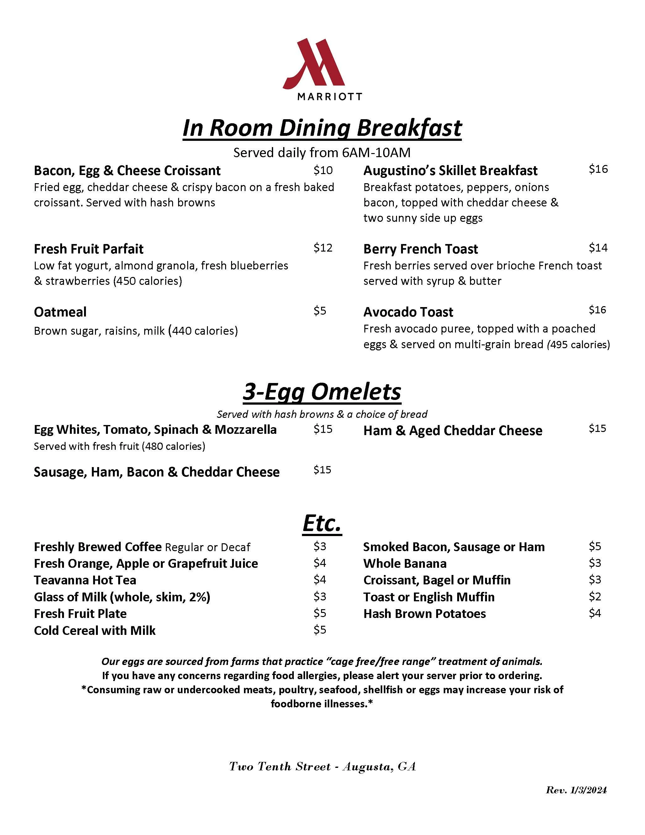 Dinner In Room Dining — Augustino's Italian Eatery and Prime Steaks