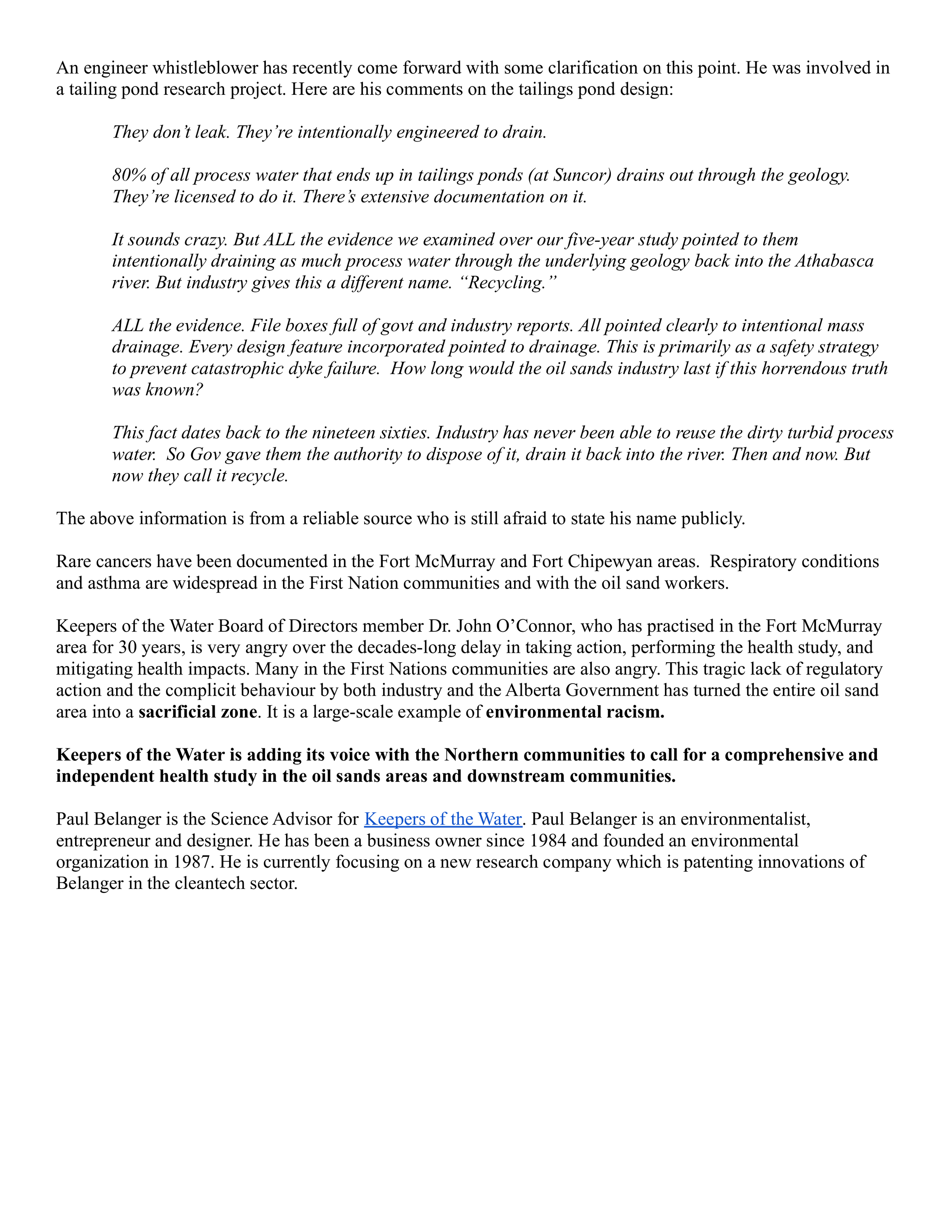 Keepers of the Water Delegation to Attend the 2023 Dene Nation Water ...