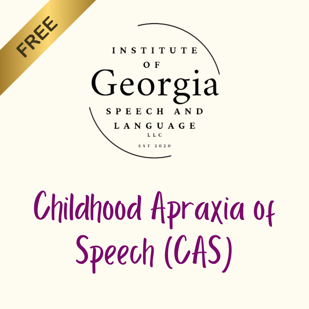 🎉 Free Educational Resource! 🎉 Childhood Apraxia of Speech (CAS ...