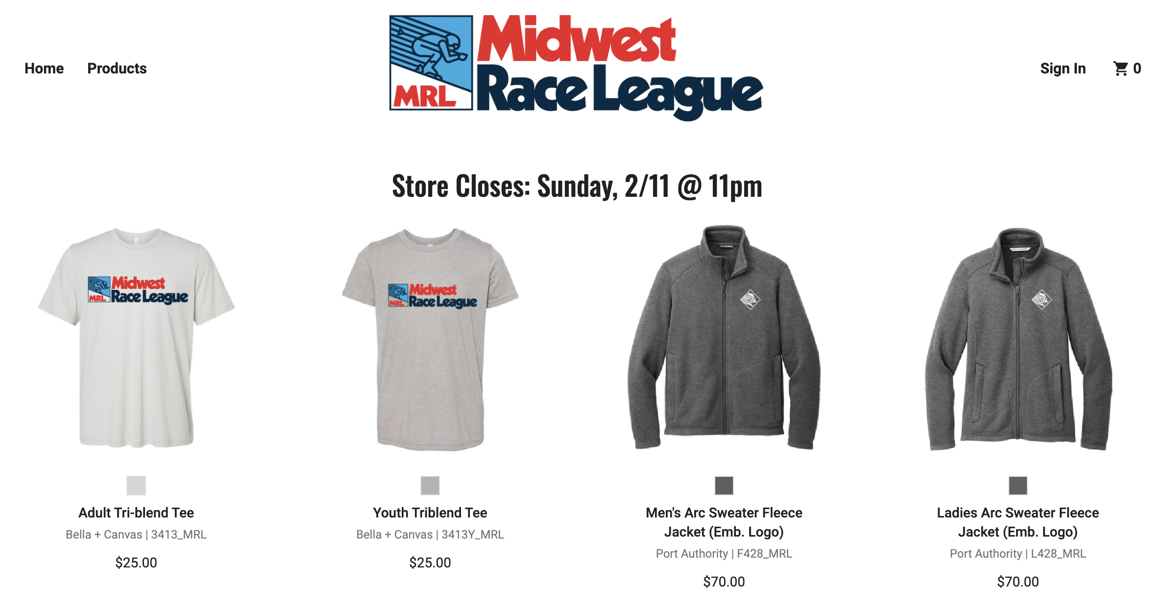Merch — Midwest Race League | MRL