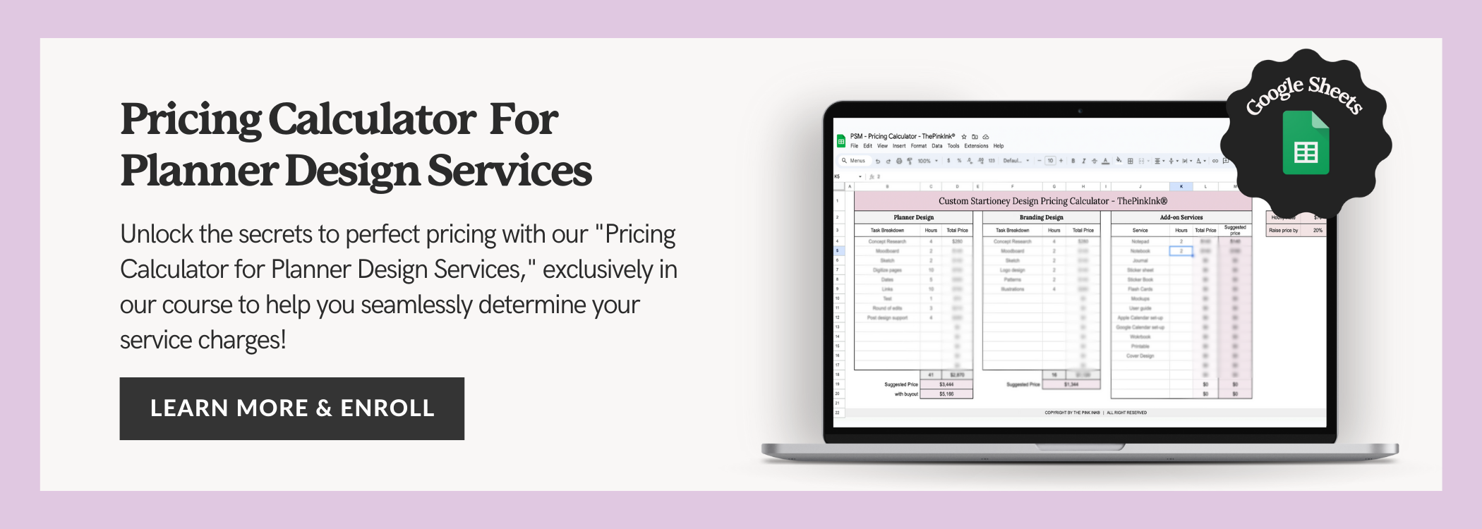How much to charge for planner design services? — The Pink Ink