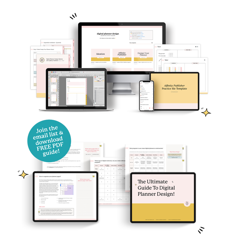 Affinity Publisher course for Planner Design — The Pink Ink