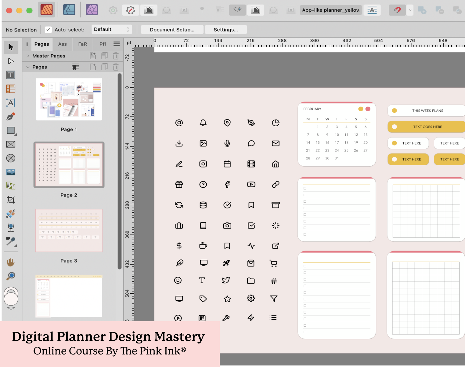 Era Digital Planning: Minimalist App-Like Designs — The Pink Ink