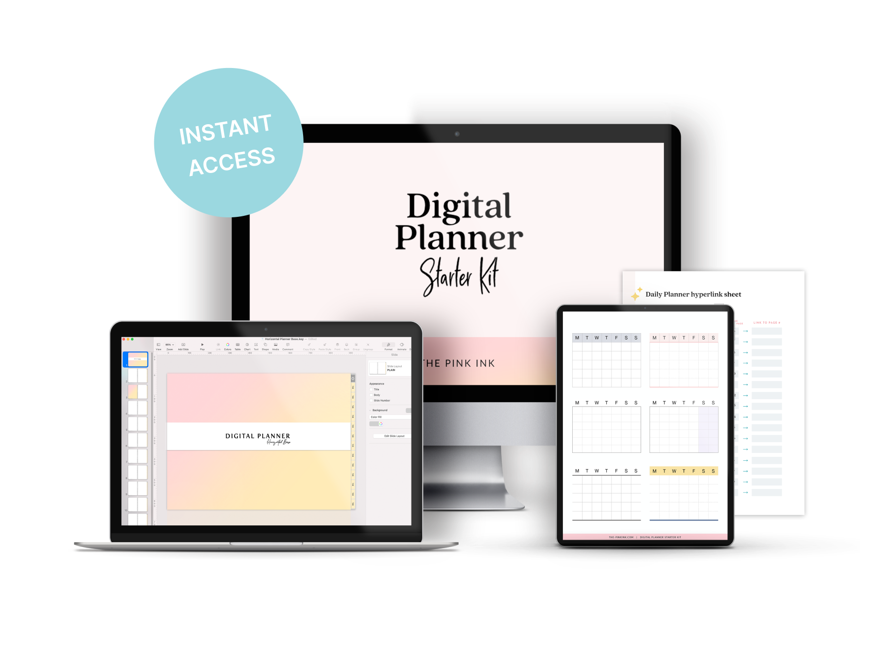 Free GoodNotes Digital Planner Business Template — The Pink Ink