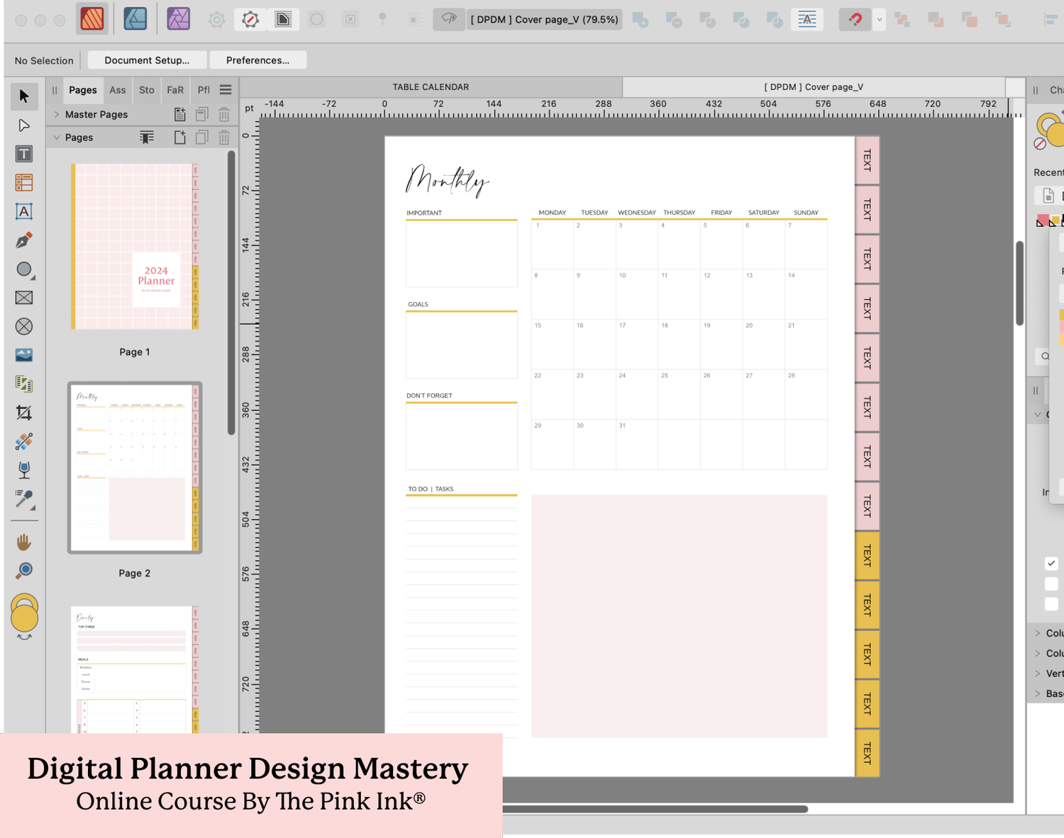 Affinity Publisher for Digital Planner Design — The Pink Ink