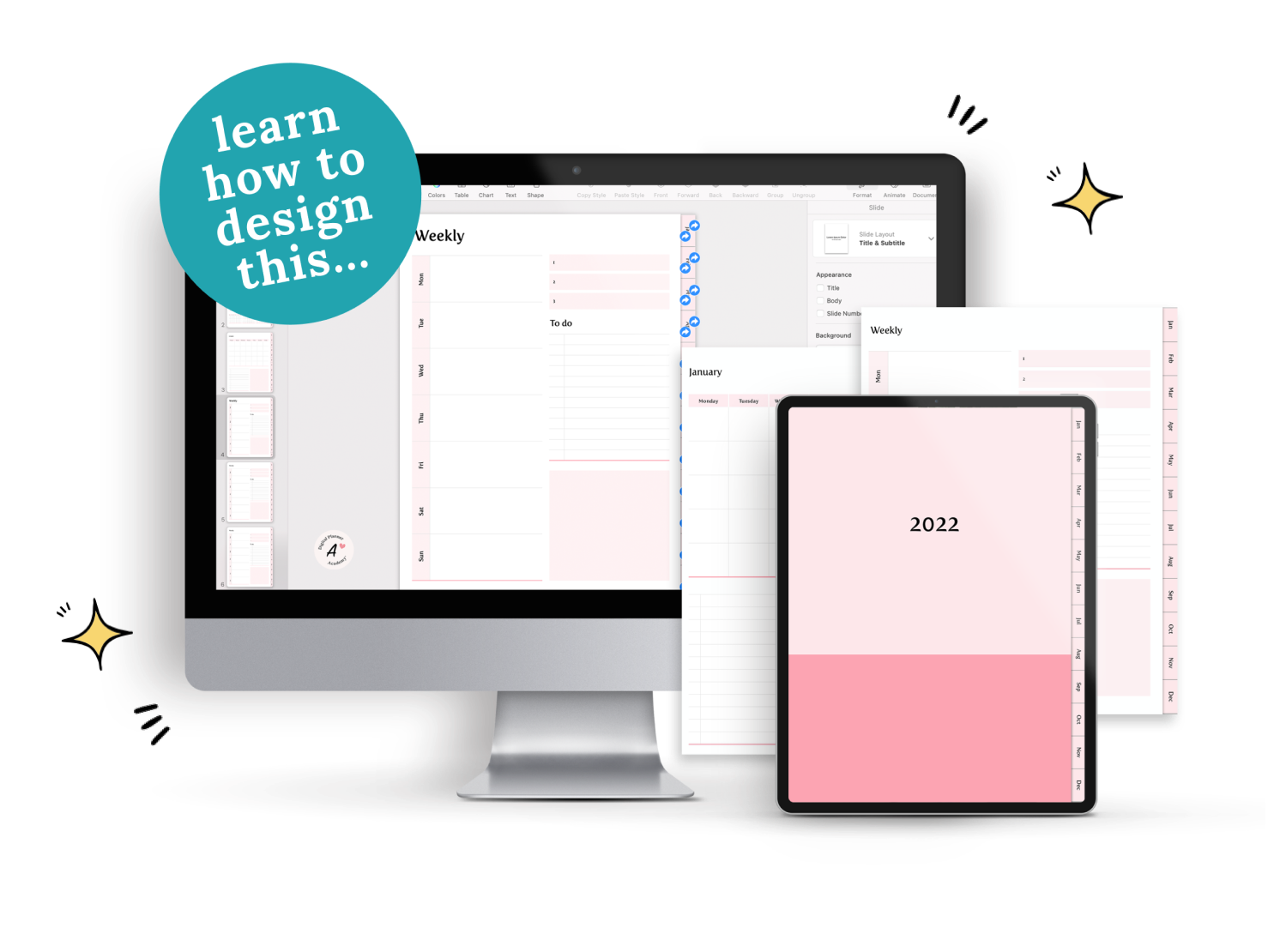 Digital Planner Design & Digital Stationary Courses — The Pink Ink