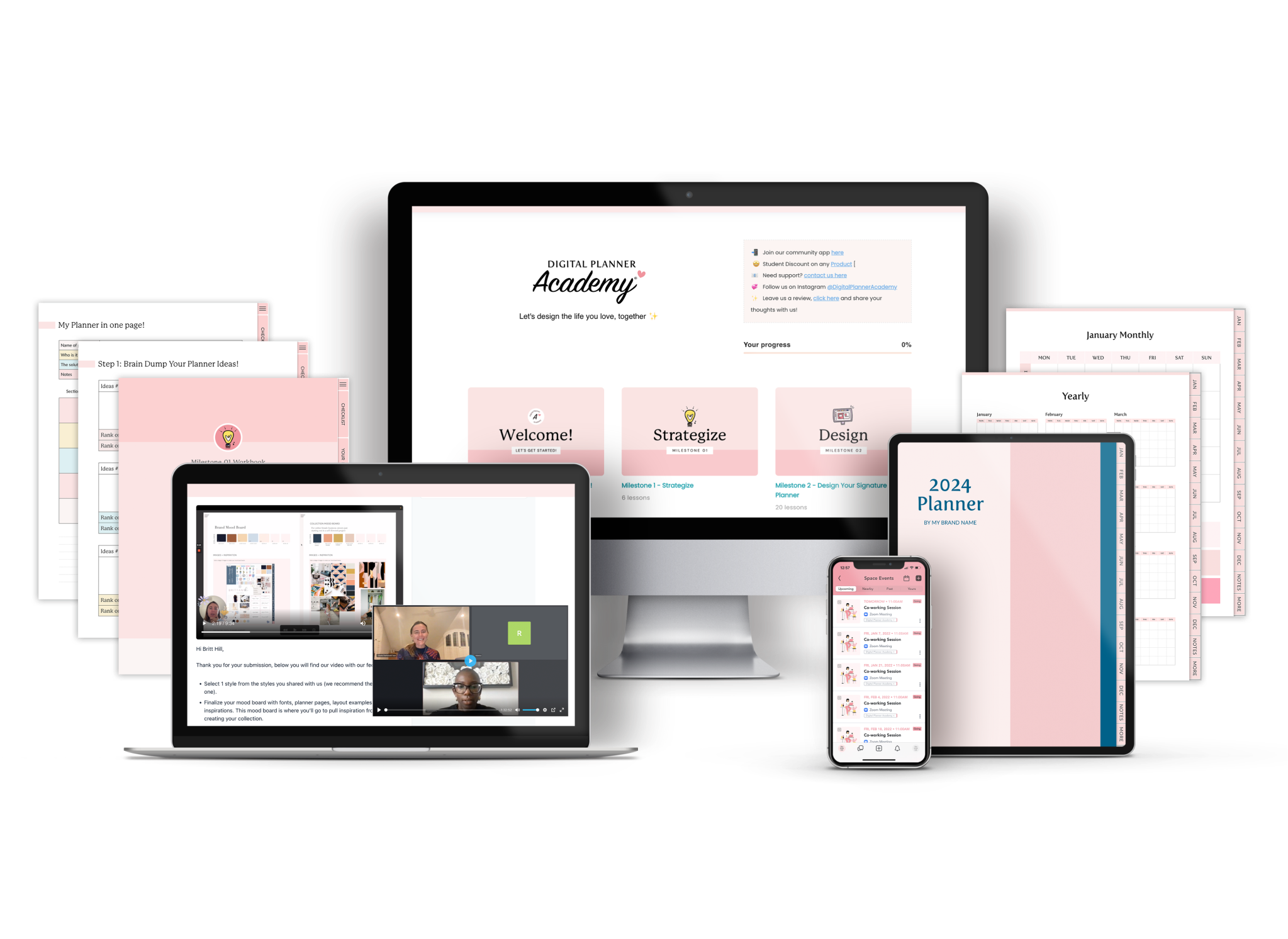 Digital Planner Design & Digital Stationary Courses — The Pink Ink