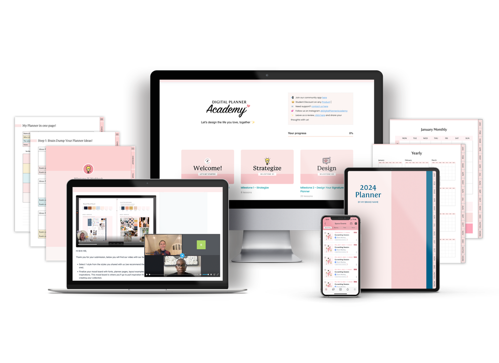 Digital Planner Design & Digital Stationary Courses — The Pink Ink
