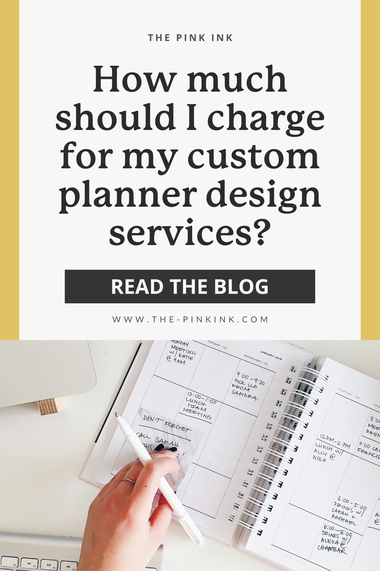 How much to charge for planner design services? — The Pink Ink