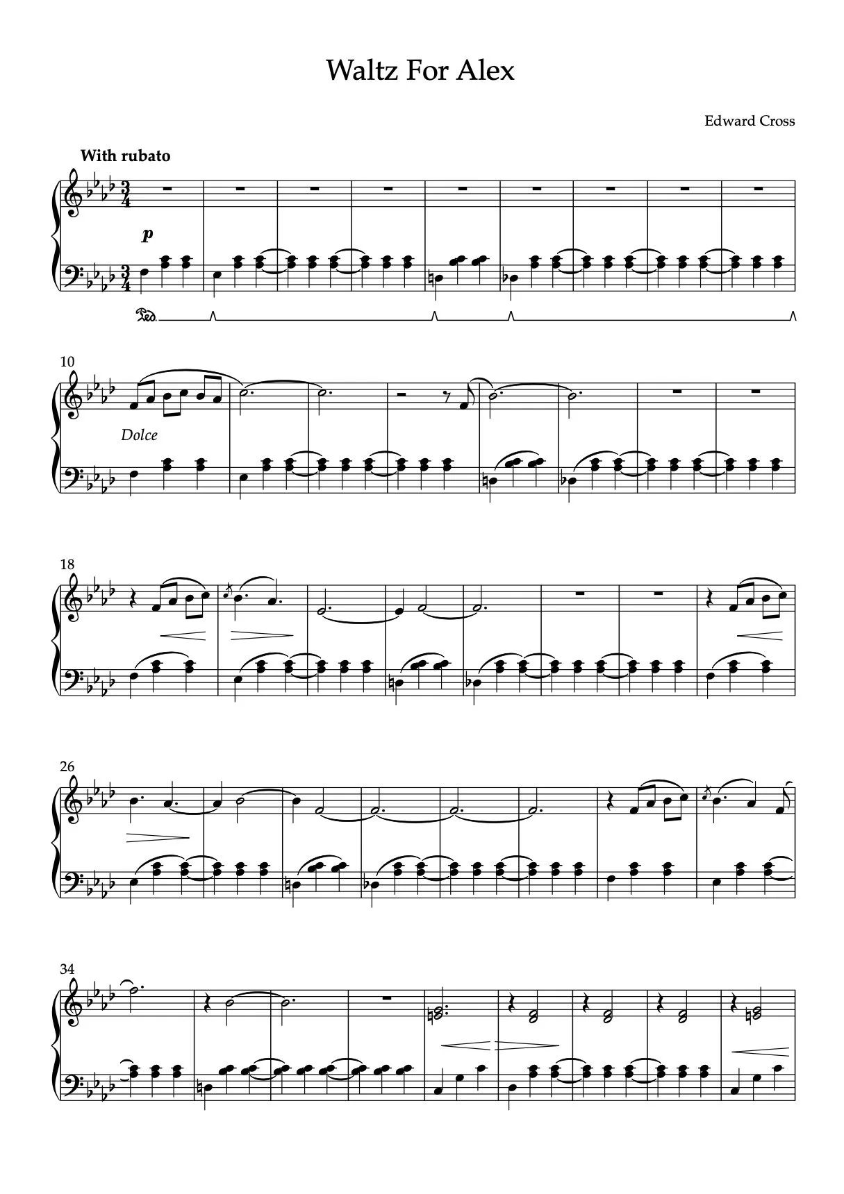 Sheet Music — Edward Cross