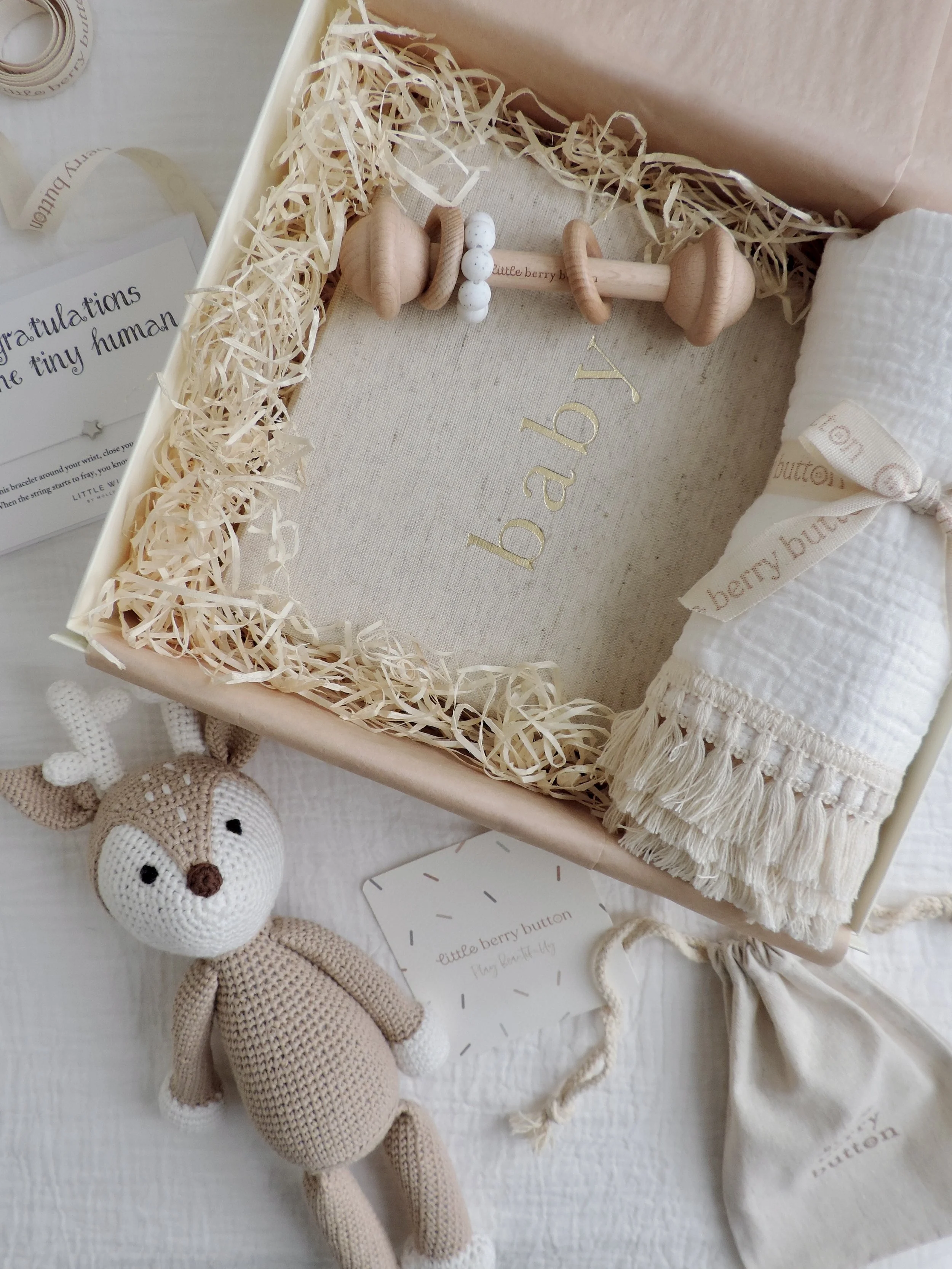 Personalised Baby Gifts UK | New Baby Gift Hamper — Little Berry Button