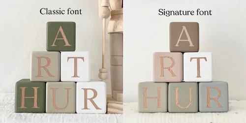 Personalised Wooden Baby Name Blocks — Little Berry Button