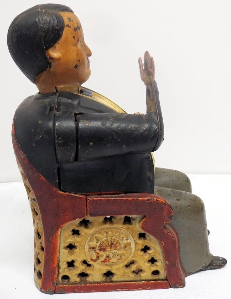 Cast Iron William Tell Mechanical Bank Antique Americana Toy — Sir ...