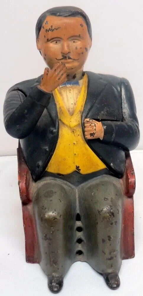Cast Iron William Tell Mechanical Bank Antique Americana Toy — Sir ...