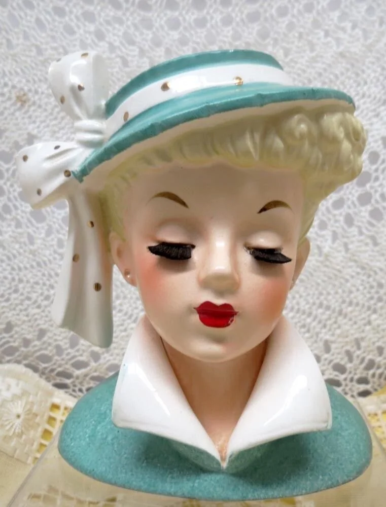 Relpo Signed, Hand Painted, Planter, Head Vase #K1940 - Blonde 7" in ...
