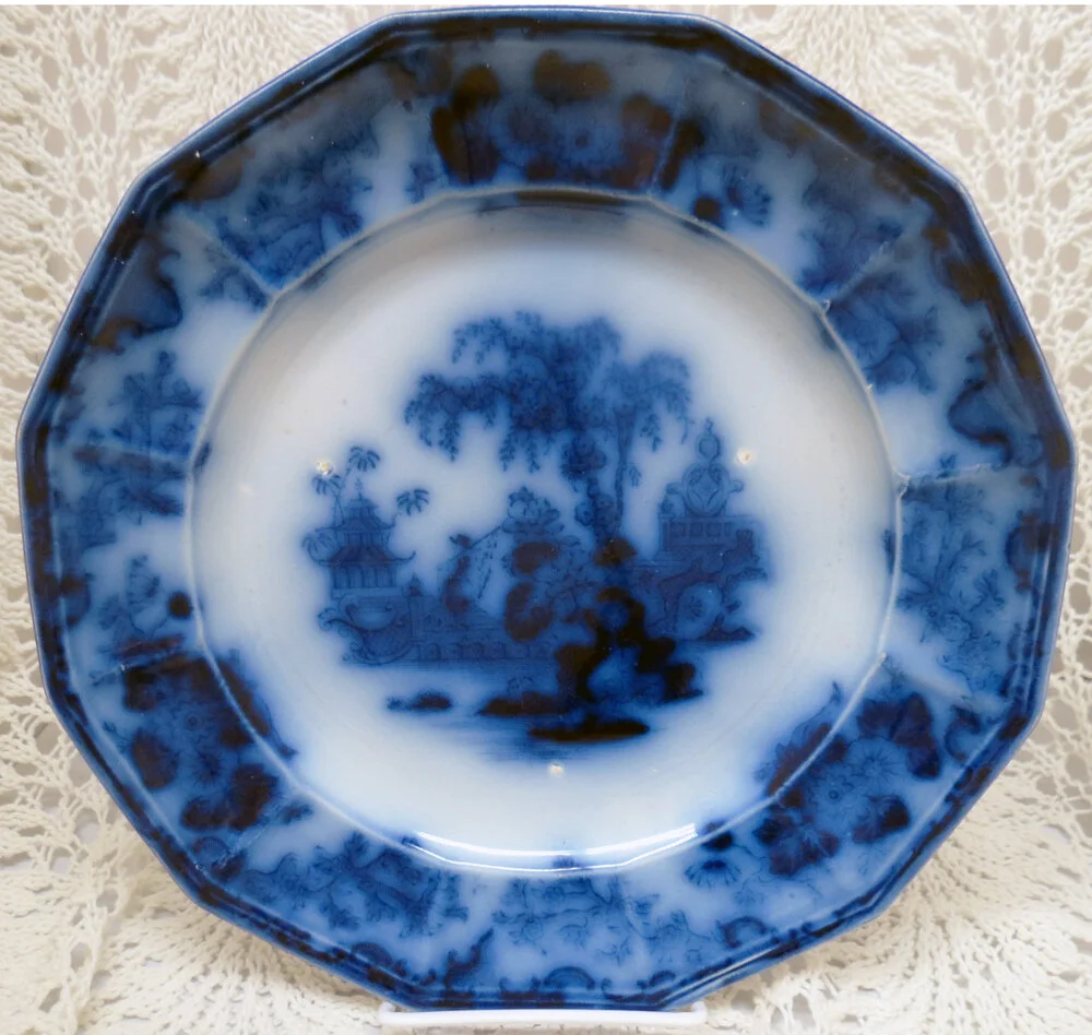 Early Flow Blue, John and George Alcock, Scinde 7 1/2" Plate — Sir ...