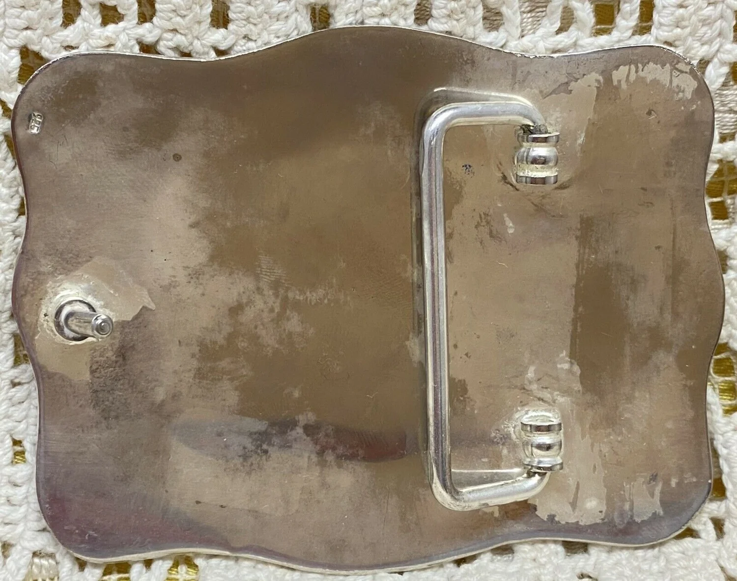 Handsome, Large Navajo .925 Silver and Turquoise 4" Belt Buckle — Sir ...