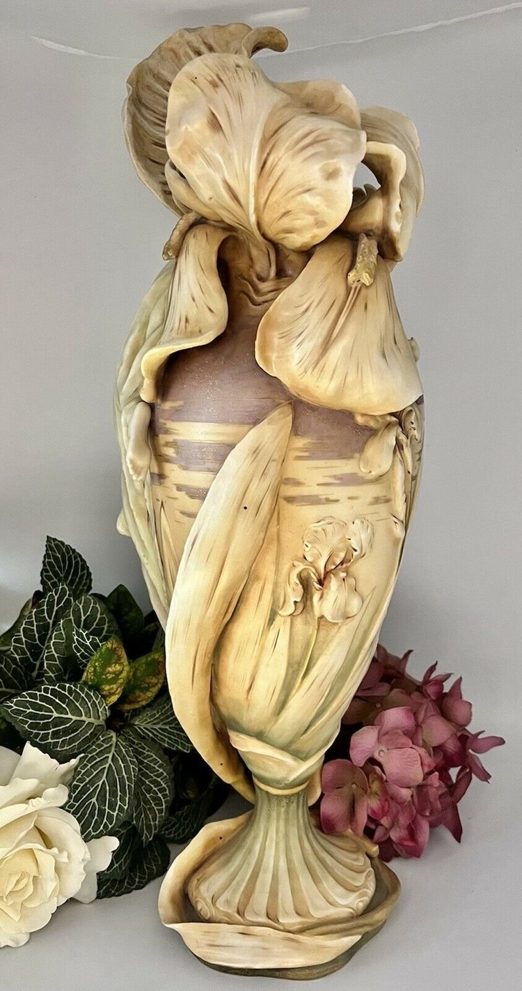 Gorgeous Art Nouveau Amphora Austrian, Gold Gilt, Thistle, Large ...