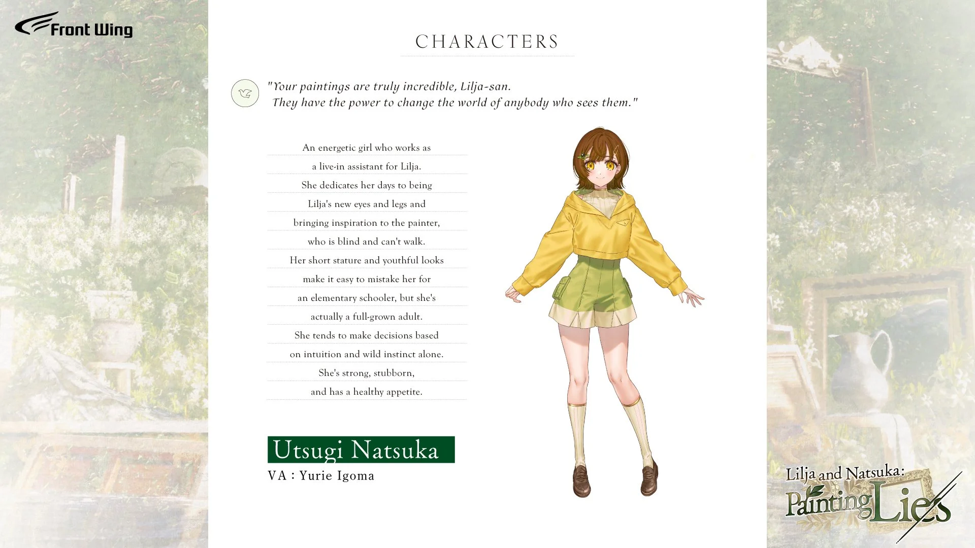 Yuri Visual Novel Spotlight: "Lilja and Natsuka: Painting Lies" — Yuri ...