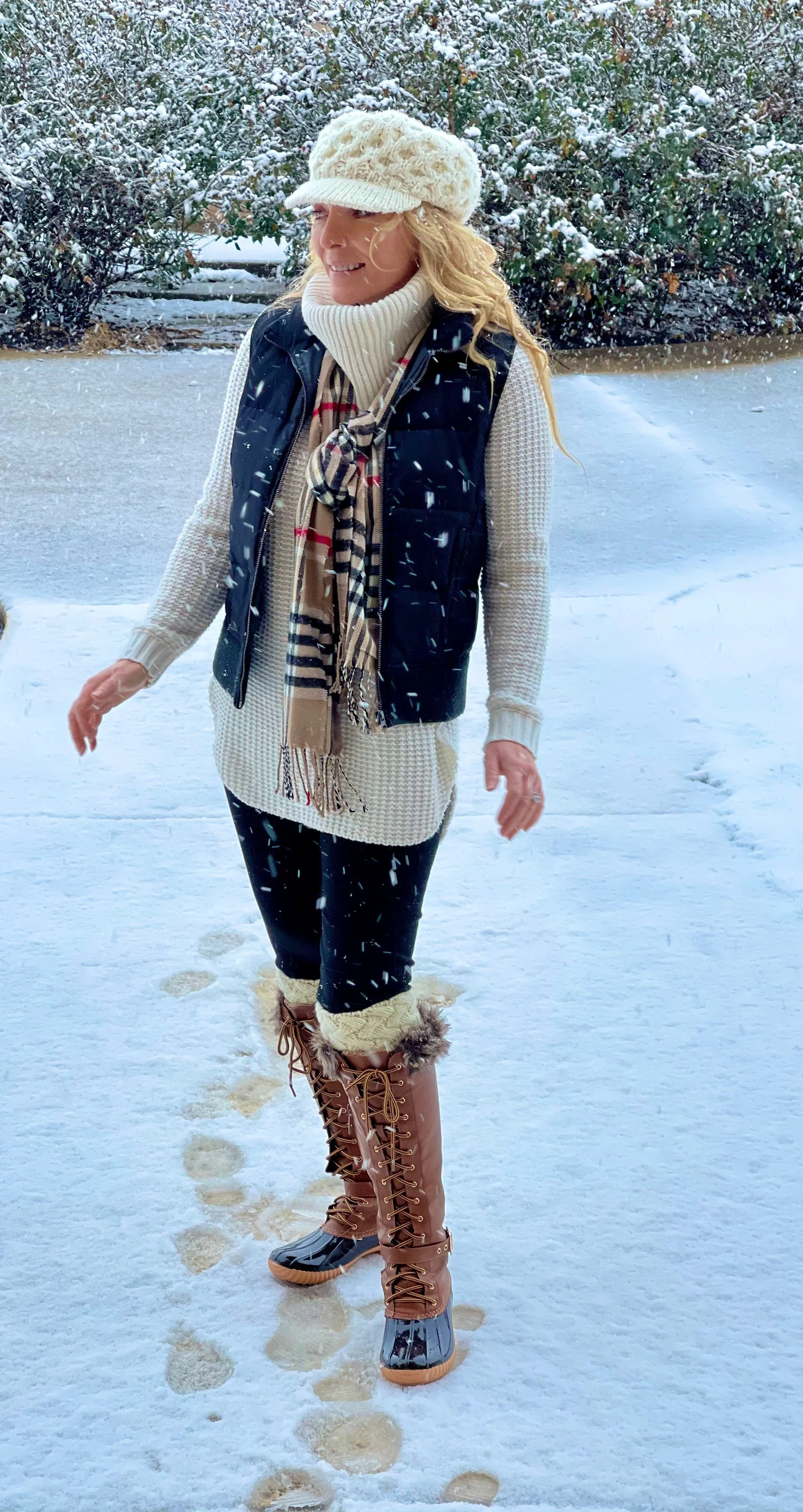 Snow day — Crows feet in heels