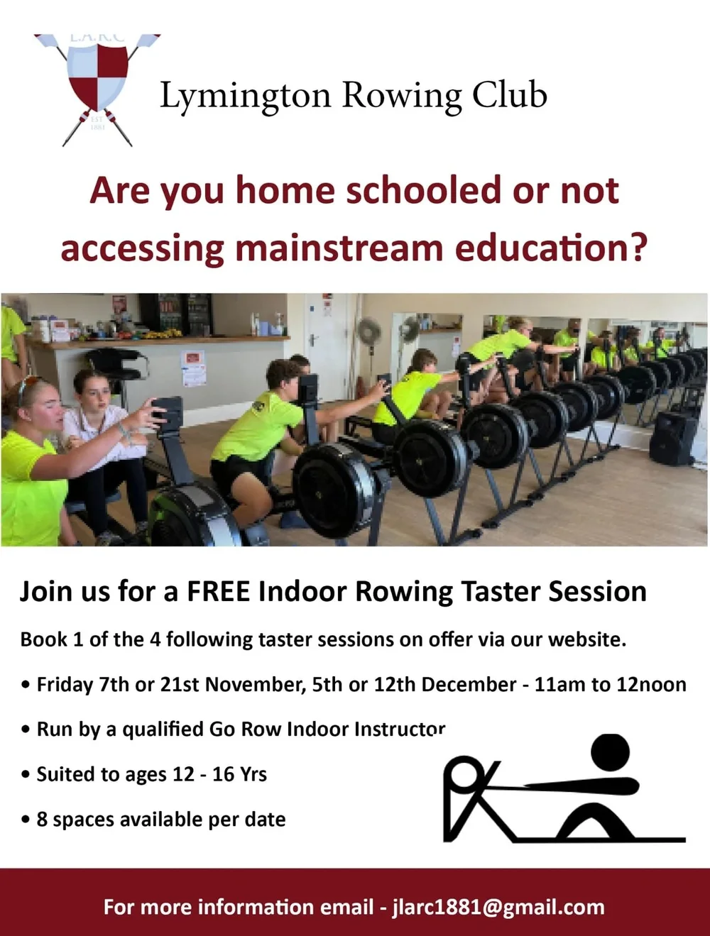 LARC's Home School Indoor Rowing Sessions — Lymington Amateur Rowing Club