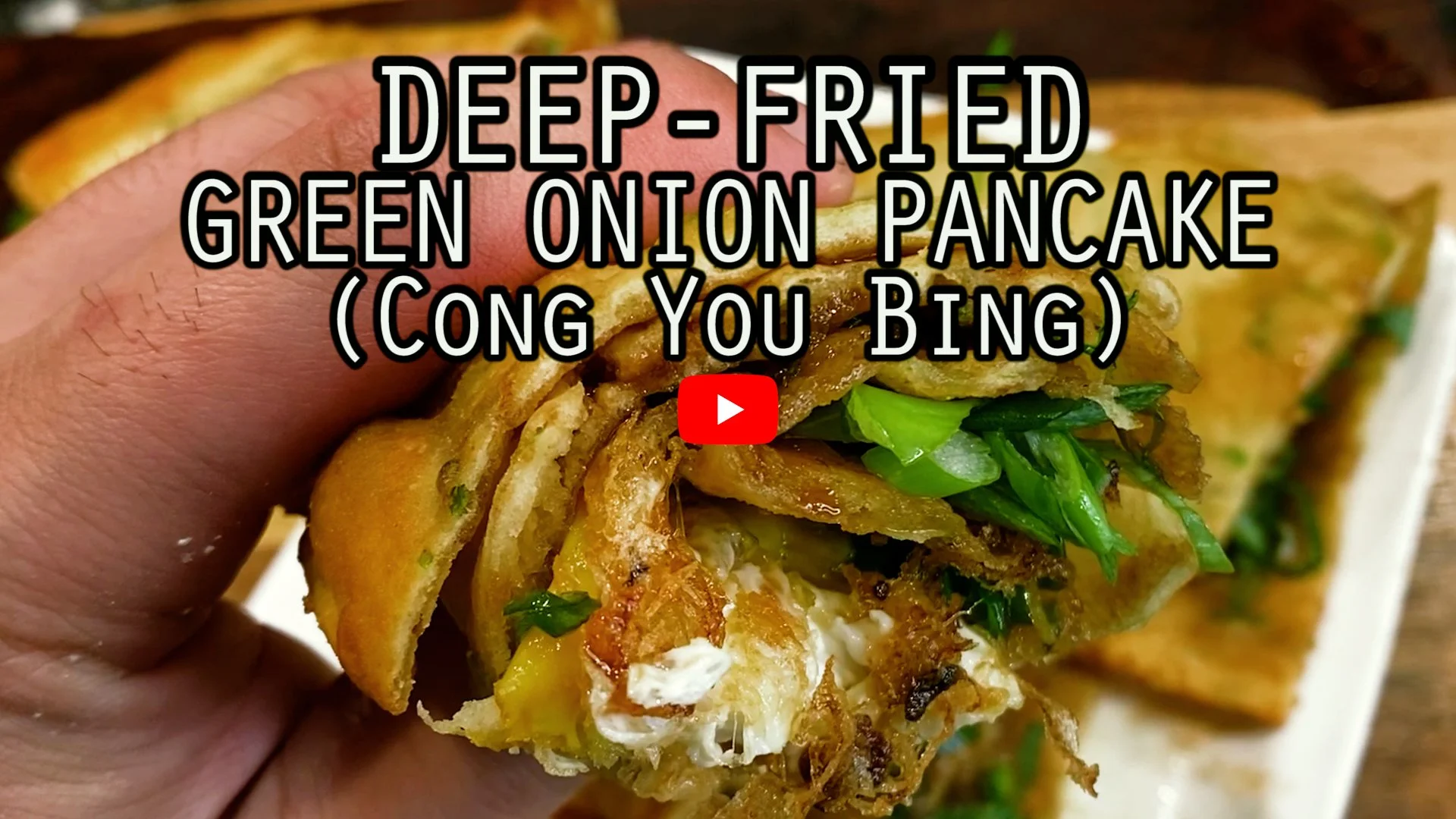Deepfried Green Onion Pancake (Cong You Bing) — Woo Can Cook