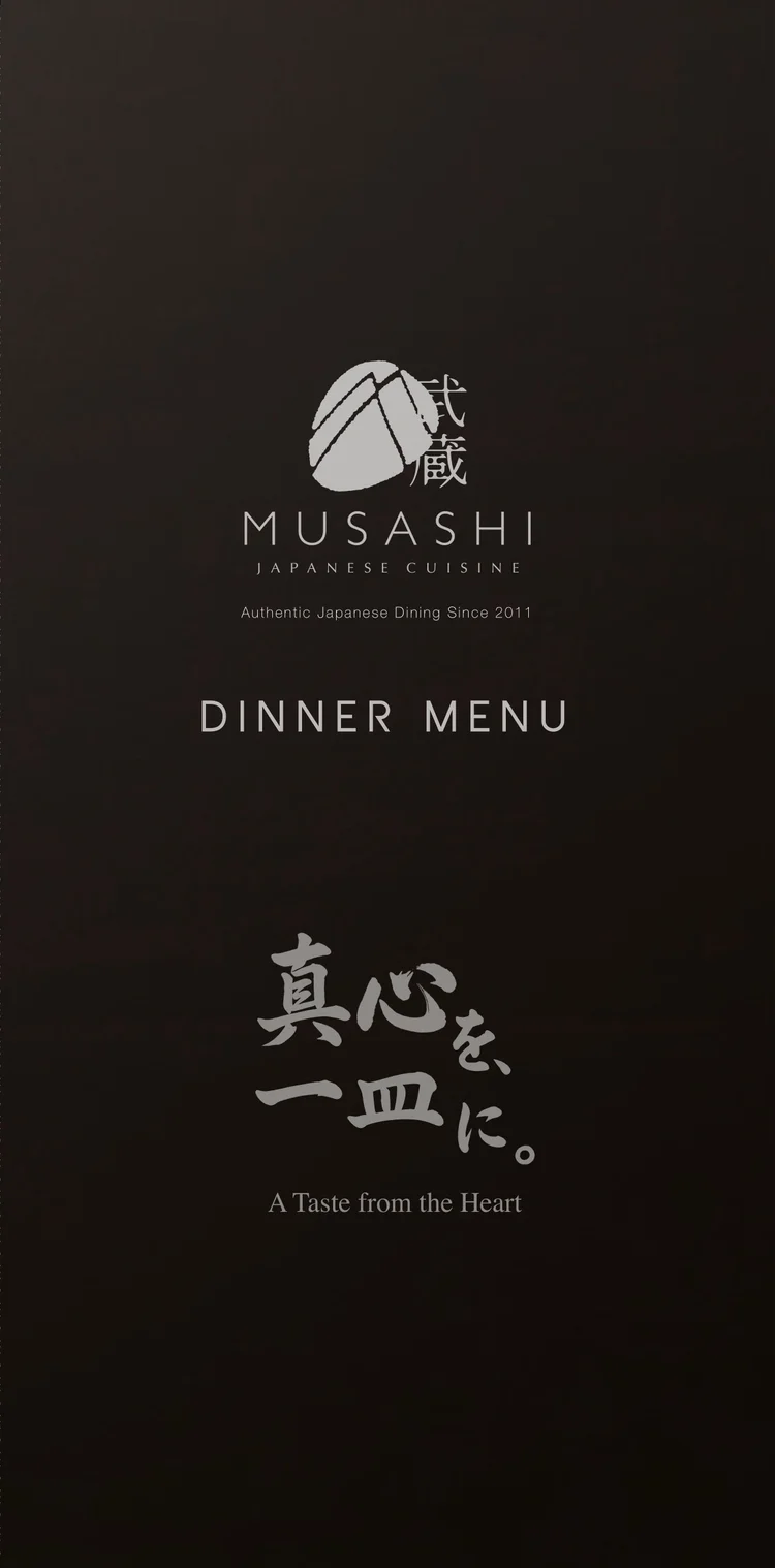 Musashi Dinner Menu
