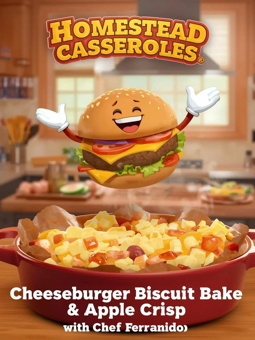 Homestead Casseroles: Cheeseburger Biscuit Bake & Apple Crisp with Chef ...