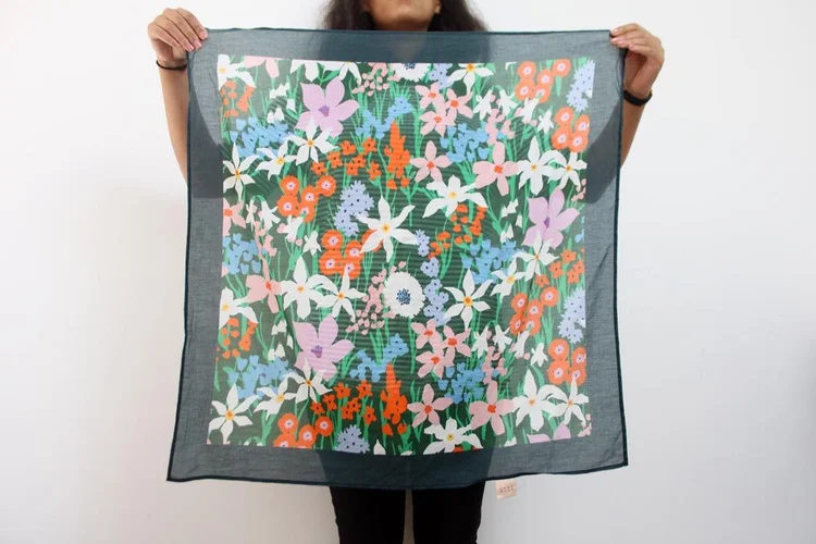 Recycled Chiffon Wildflower Scarf — Emma Make