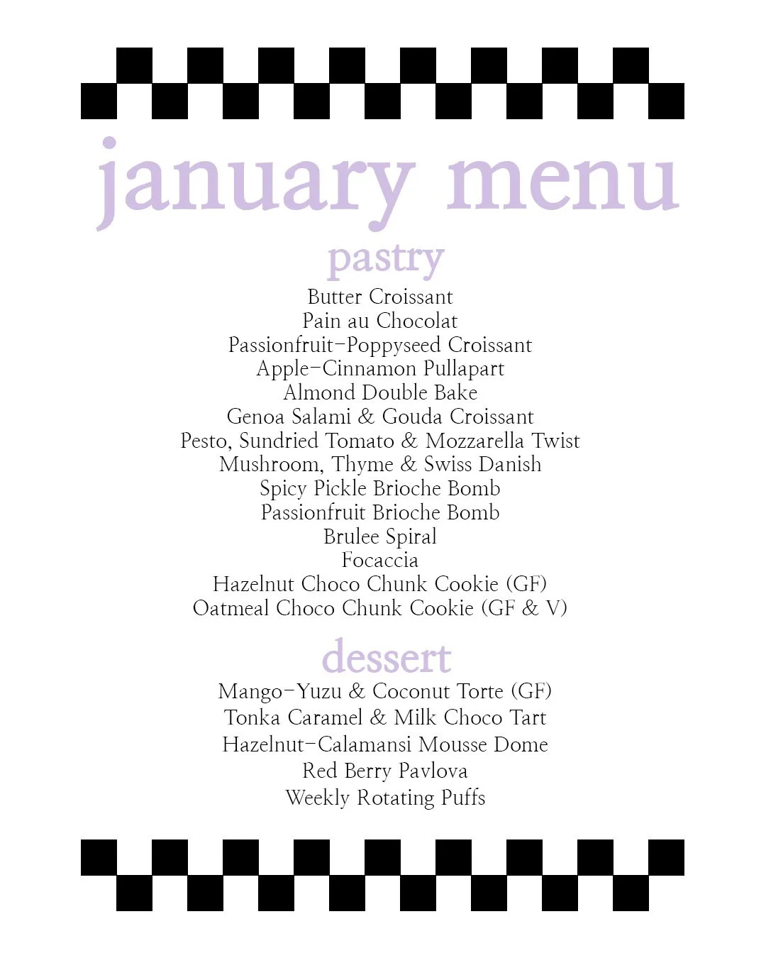 Menu — GoodSide Pastry House