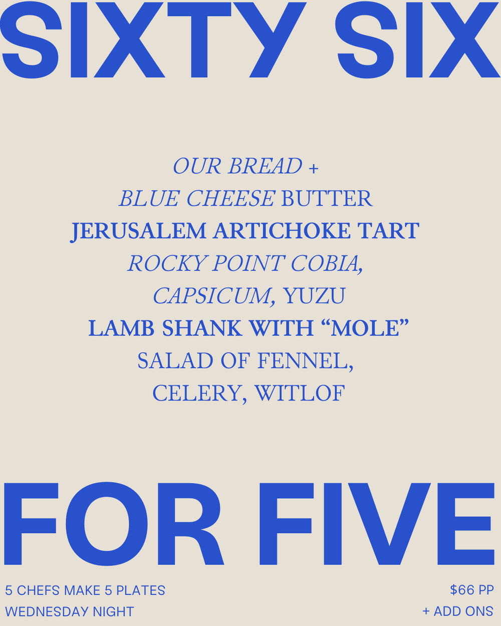 5 Plates — Essa Restaurant