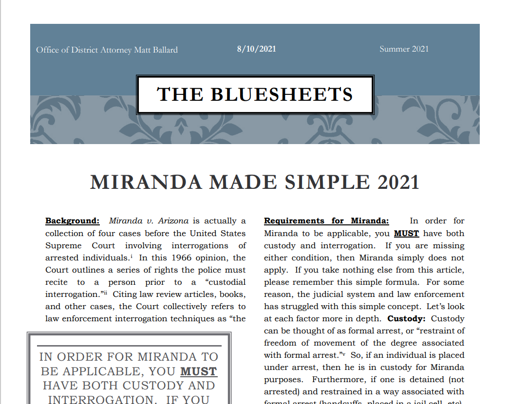 The Basics of Miranda — BrianSurber.com