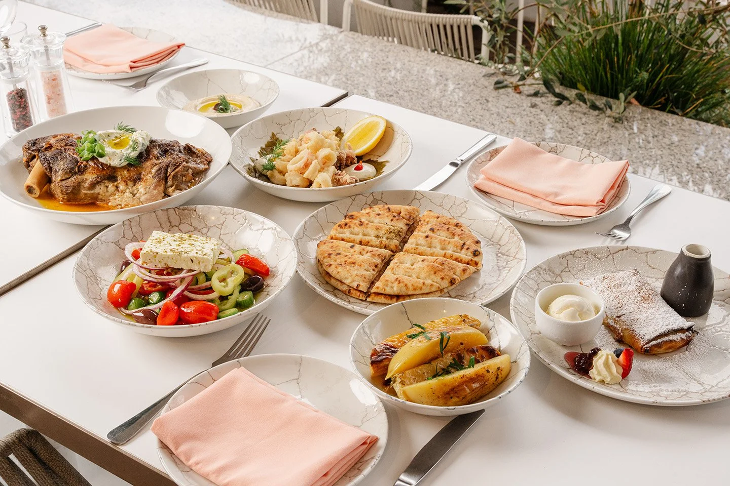 First in Greek Feast Menu — Opa Bar + Mezze Brisbane Greek