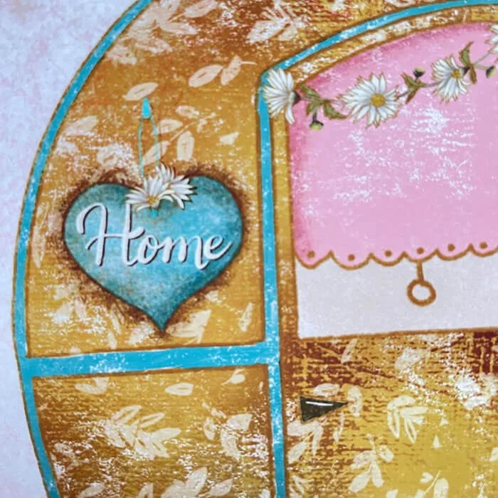 Vintage caravan spring wall art print