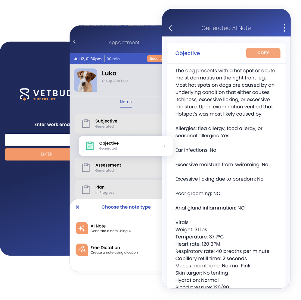 VetBuddy: AI-Powered Hands-free Documentation + Veterinary-Specific Dictation — Speech MD