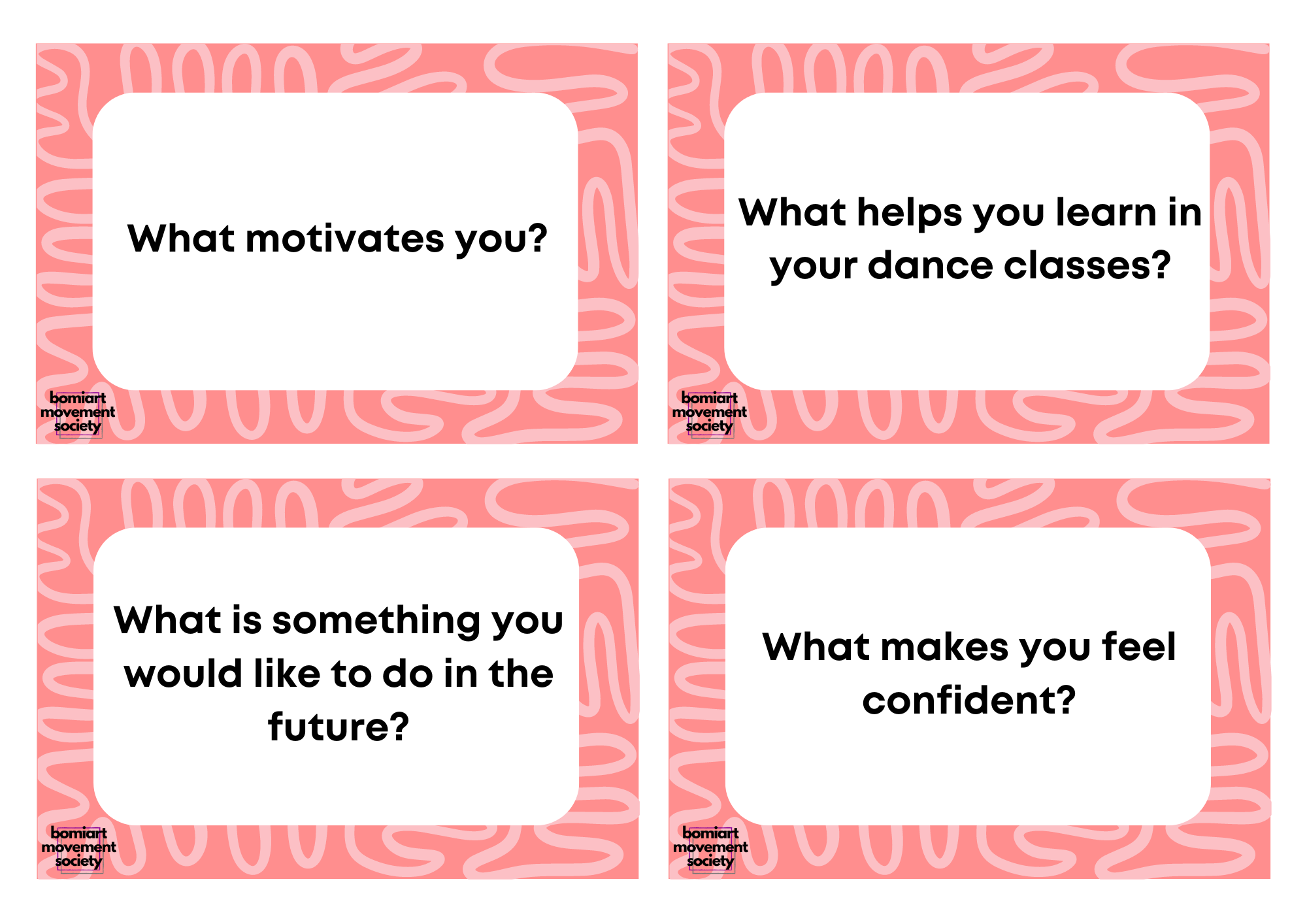 Growth Mindset Conservation Cards for Dancers — Bomiart Movement Society