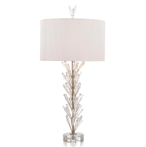 CLEAR STACKED TABLE LAMP LUXURY CRYSTAL LIGHTING