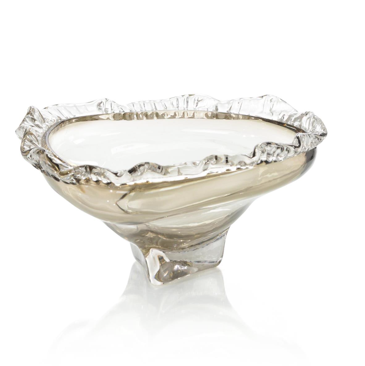 Grande Footed Glass Bowl | Food-Safe Decorative Bowl for Serving ...