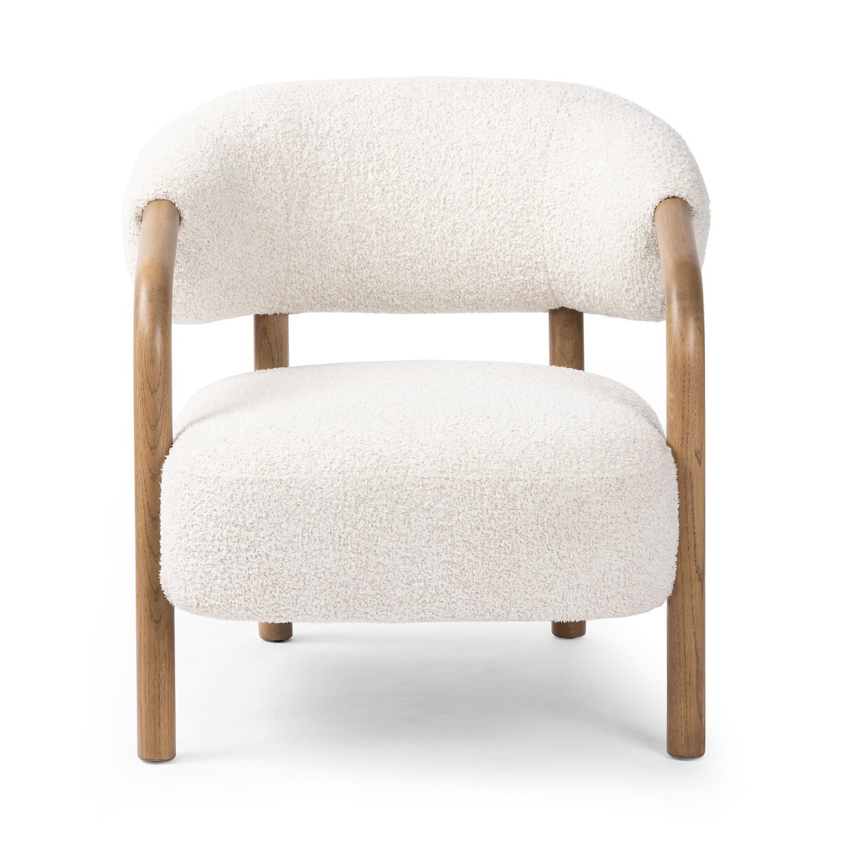 Hailey Mongolian Lamb Fur Accent Chair with Brass Legs – Modern Glam ...