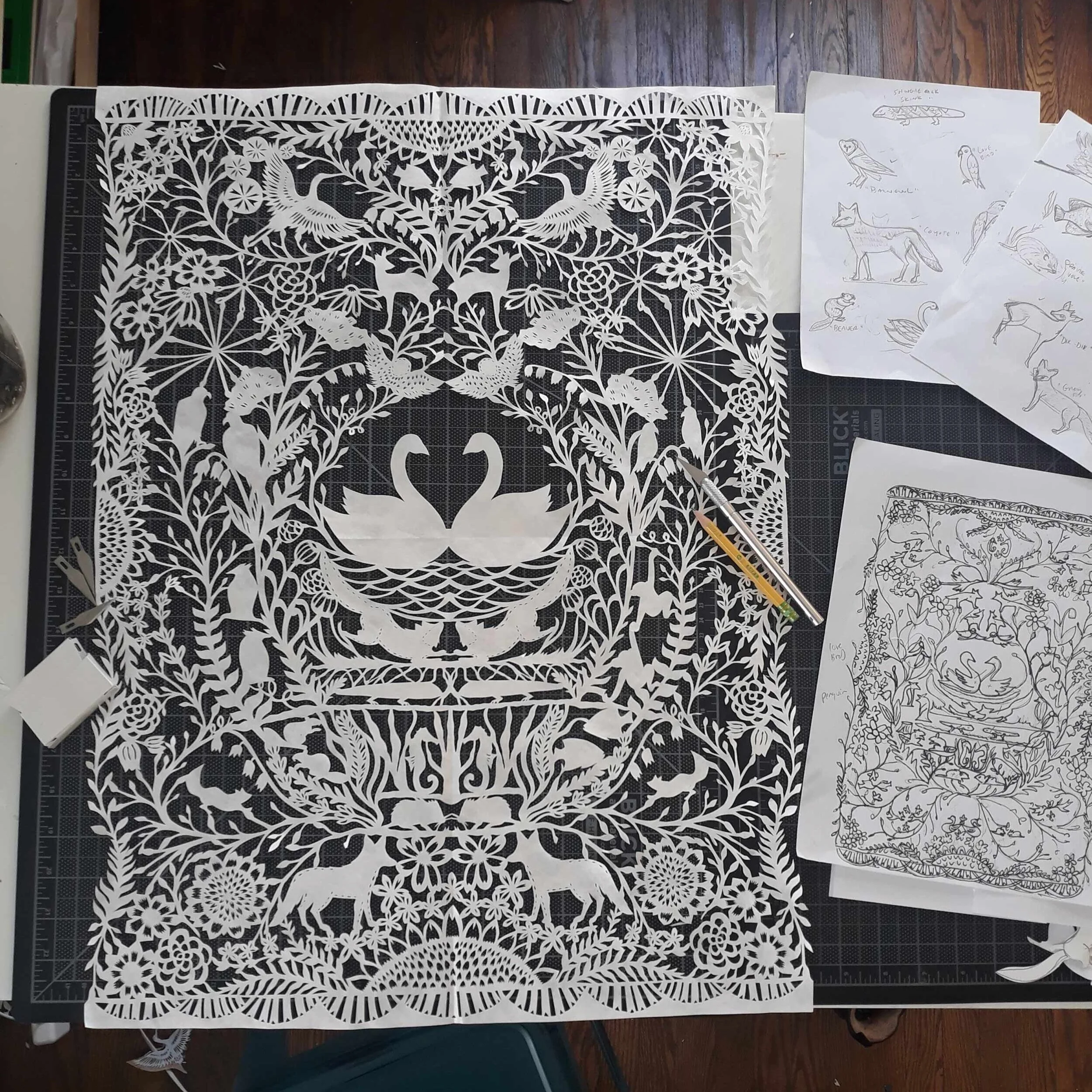 From Sketch to Papercut — Annie Howe Papercuts
