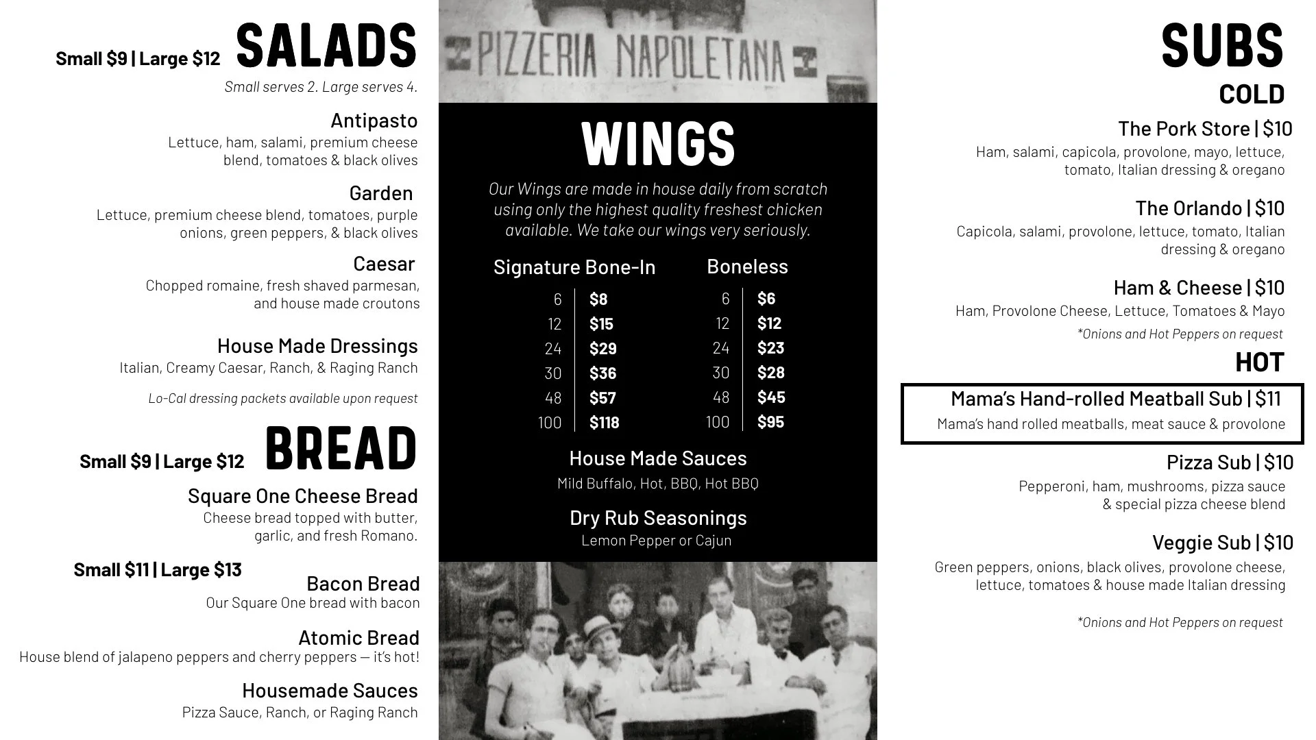 Square One Pizzeria - #1 Detroit style pizza, subs, salads and cheese ...