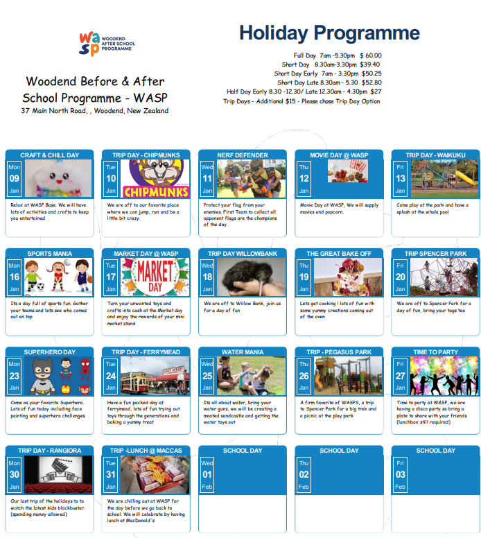 Enrolment — WASP Woodend After School Programme