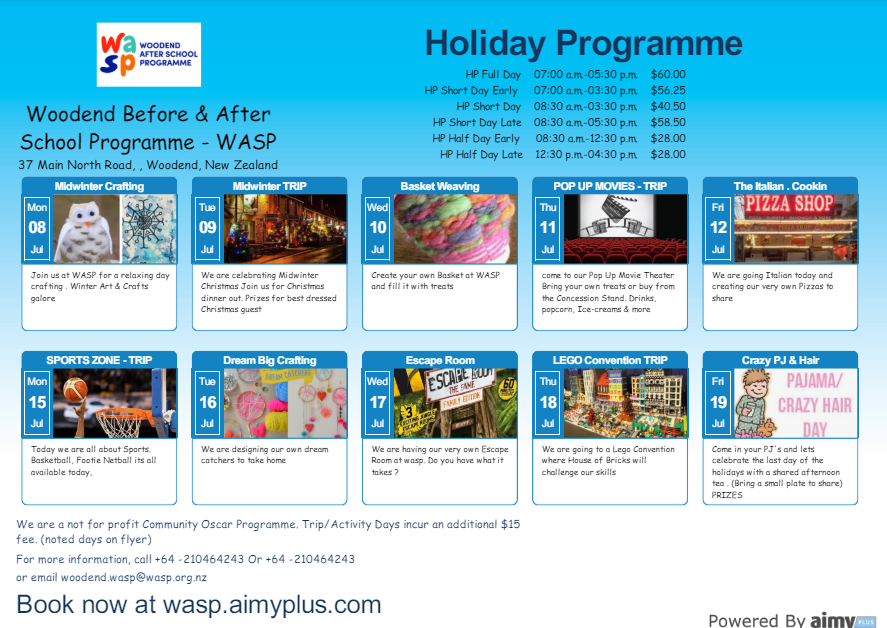 Enrolment — WASP Woodend After School Programme
