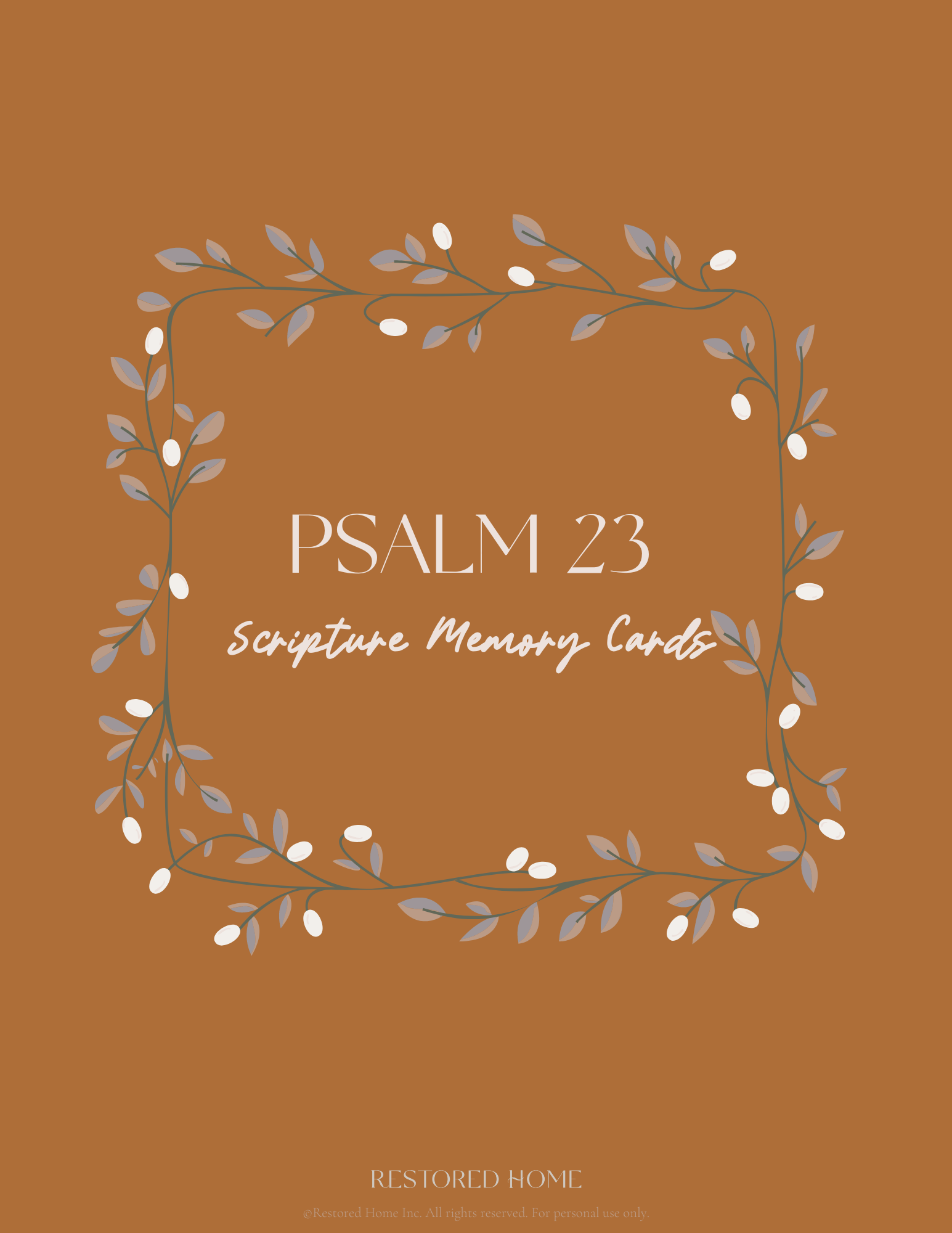 Psalm 73 Printable Scripture Memory Cards — Restored Home